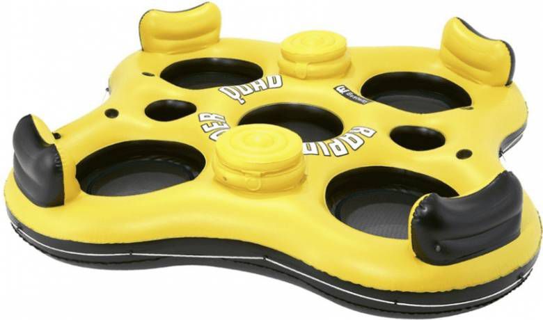 Bestway drijfeiland Rapid Rider X4 257 cm geel/zwart - Zwembad-filters.nl
